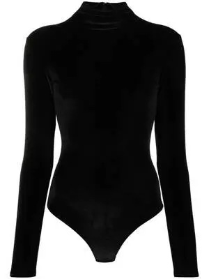 ATU BODY COUTURE Velvet Bodysuit - Black