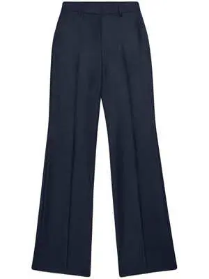 AMI Wide-leg Virgin-wool Trousers