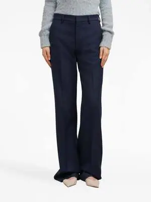 AMI Paris Wide-leg Virgin-wool Trousers