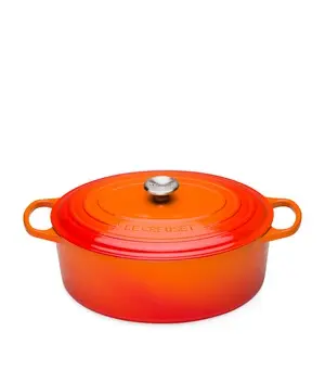 LE CREUSET Cast Iron Casserole Oval Dish - Orange