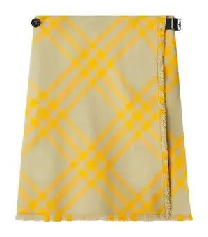Burberry Wool-blend Check Mini Skirt