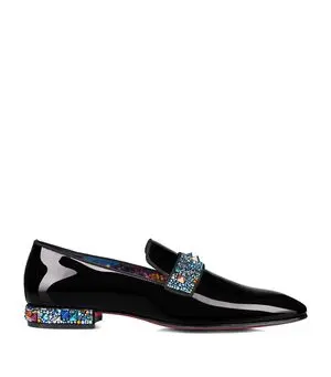 CHRISTIAN LOUBOUTIN X Marvel Infinity Rocks Leather Loafers