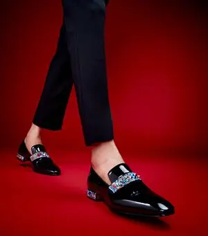 CHRISTIAN LOUBOUTIN X Marvel Infinity Rocks Leather Loafers