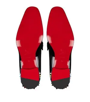 CHRISTIAN LOUBOUTIN X Marvel Infinity Rocks Leather Loafers