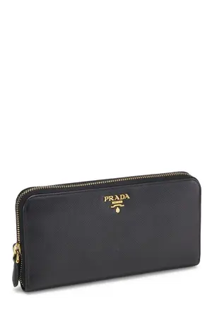 Prada Saffiano Zip Around Wallet