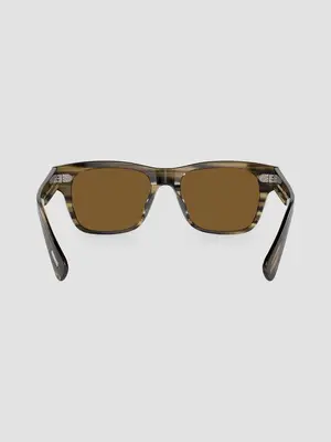 Oliver Spencer Birell 52mm Square Sunglasses - Olive