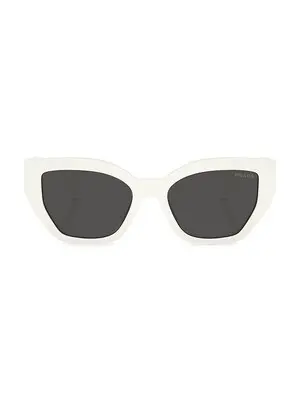 Prada 55mm Cat-eye Sunglasses Bone
