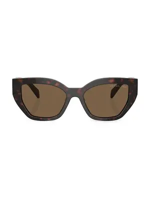 Prada 55mm Cat-eye Sunglasses Dark Brown