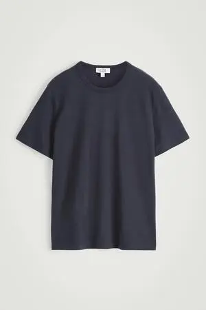 Cos Brushed-cotton Shirt Navy