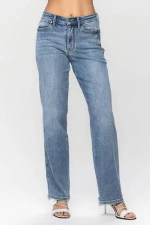 JUDY BLUE High Rise Dad Jeans In - Blue