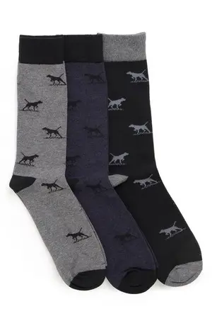 Rodd & Gunn Dogs-a-plenty Assorted 3-pack Crew Socks - Work Multi