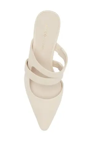 KOKO + PALENKI Century Pointed Toe Mule - Beige Leather