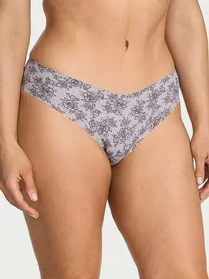 Victoria's Secret No-show Cotton Thong Panty - Floral
