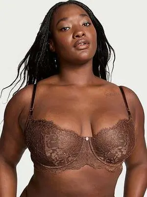 Victoria's Secret Dream Angels Wicked Unlined Lace Balconette Bra - Brown