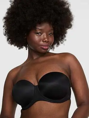 Pink Wear Everywhere Push-up Strapless Bra - Black