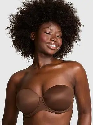Pink Wear Everywhere Push-up Strapless Bra - Brown