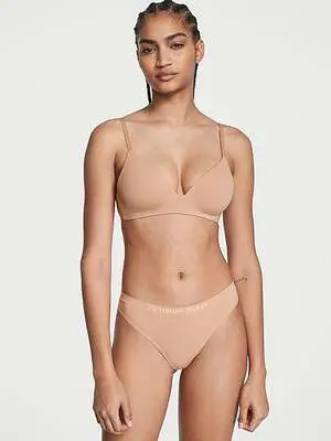 Victoria's Secret Seamless Thong Panty - Beige