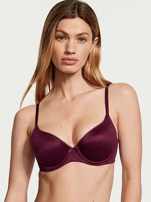 Victoria's Secret Body By Victoria Lightly Lined Smooth Demi Bra Red