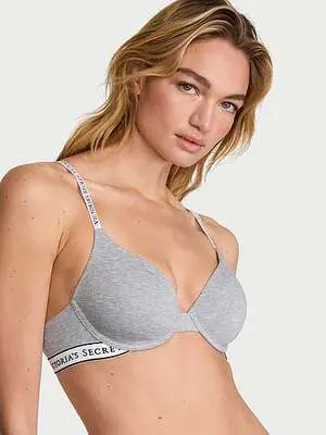 Victoria's Secret The T-shirt Lightly Lined Full-coverage Smooth Bra Grey