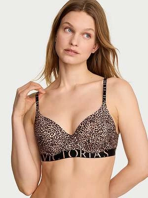 Victoria's Secret The T-shirt Cotton Exploded Logo Lightly Lined Full-coverage Bra Print