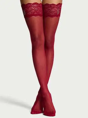Victoria's Secret Very Sexy Gradient Shine Thigh Highs Red