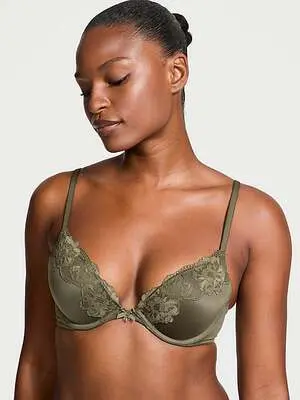 Victoria's Secret Body Victoria Lace Racerback Push-up Bra - Green
