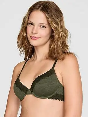 Pink Wear Everywhere Front-close Lightly Lined Full Coverage T-shirt Bra Green