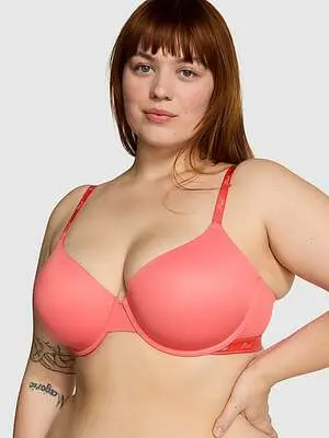 Pink Wear Everywhere Lightly Lined Full Coverage T-shirt Bra Orange