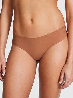 Pink No-show Thong Panty - Brown