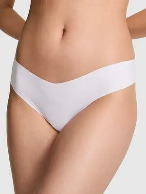 Pink No-show Thong Panty - White,ivory