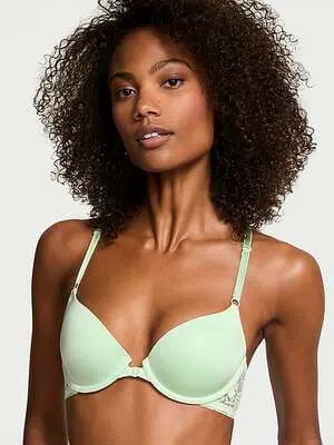 Victoria's Secret Sexy Tee Sheer Heritage Lightly Lined Demi Bra Green