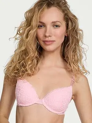 Victoria's Secret Sexy Tee Sheer Heritage Lightly Lined Demi Bra - Pink