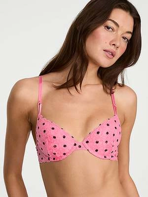 Victoria's Secret Sexy Tee Smooth Lacie Lightly Lined Front-close Demi Bra Print