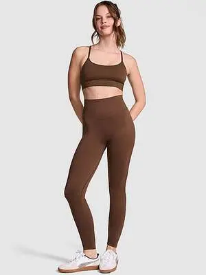 Pink Seamless Classic Leggings Brown