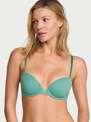 Victoria's Secret Love Cloud Smooth Lightly Lined Plunge Demi Bra Blue
