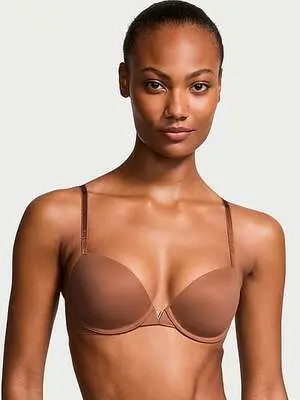 Victoria's Secret Love Cloud Smooth Lightly Lined Plunge Demi Bra - Brown