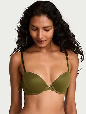 Victoria's Secret Love Cloud Smooth Lightly Lined Plunge Demi Bra Green