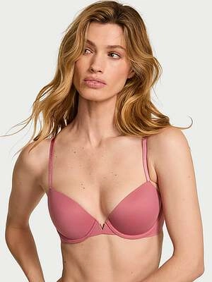 Victoria's Secret Love Cloud Smooth Lightly Lined Plunge Demi Bra Pink