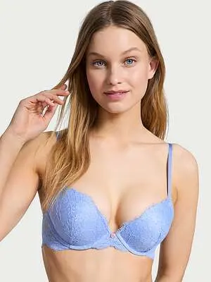 Victoria's Secret Dream Angels Smooth & Lace Push-up Bra - Purple