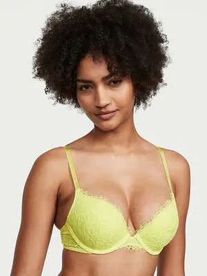 Victoria's Secret Dream Angels Lace Push-up Bra Yellow
