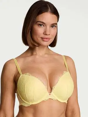 Victoria's Secret Dream Angels Smooth & Lace Push-up Bra - Yellow