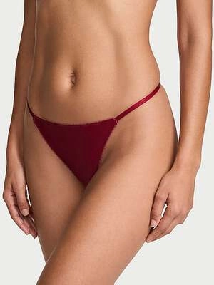 Victoria's Secret Dream Angels Lace Adjustable V-string Panty - Red