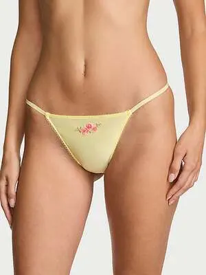 Victoria's Secret Dream Angels Crystal Heartware V-string Panty Yellow