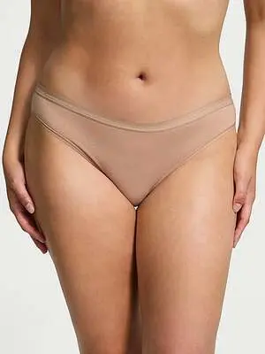 Victoria's Secret Stretch Cotton Bikini Panty - Beige