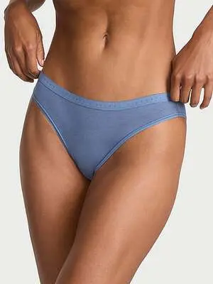 Victoria's Secret Stretch Cotton Bikini Panty - Blue