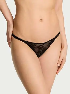 Victoria's Secret Very Sexy Hardware Adjustable V-string Panty - Black