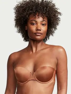 Victoria's Secret Bare Illusions Smooth Uplift Strapless Bra - Brown