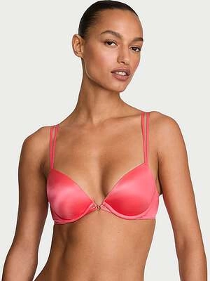 Victoria's Secret Very Sexy Logo Shine Strap Push-up Bra - Red