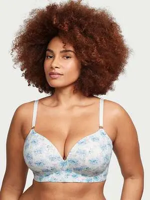Victoria's Secret Love Cloud Smooth Wireless Push-up Plunge Bra Floral