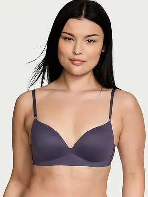 Victoria's Secret Love Cloud Smooth Wireless Push-up Plunge Bra Grey